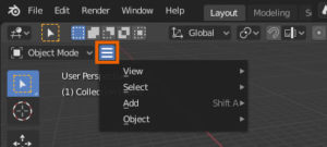 Blender: ヘッダー（Header）の操作 | reflectorange.net