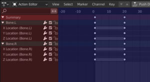 Blender: アクションエディター（Action Editor）の使用メモ | reflectorange.net